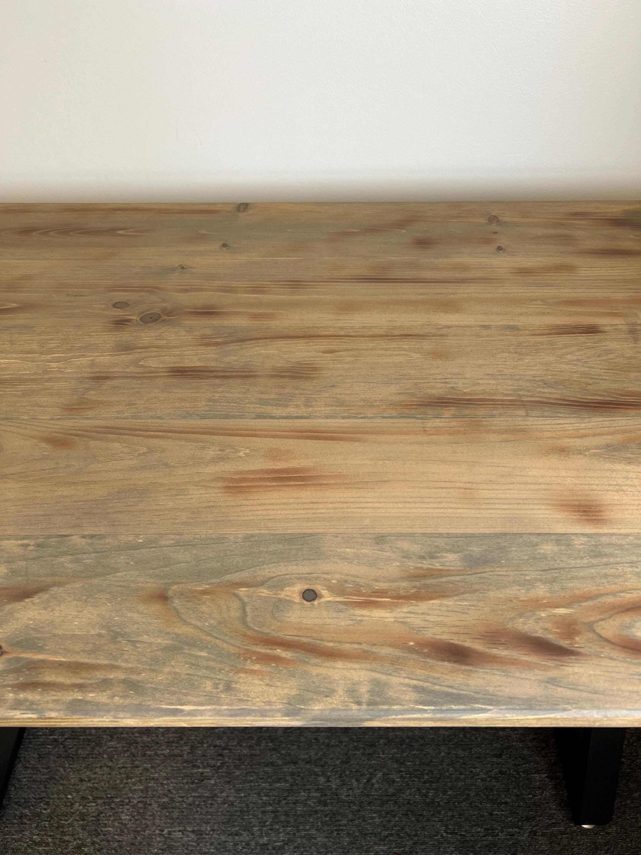 Computer Desk - Farmhouse Style Handmade Solid Pine Wood Desk for Home ...