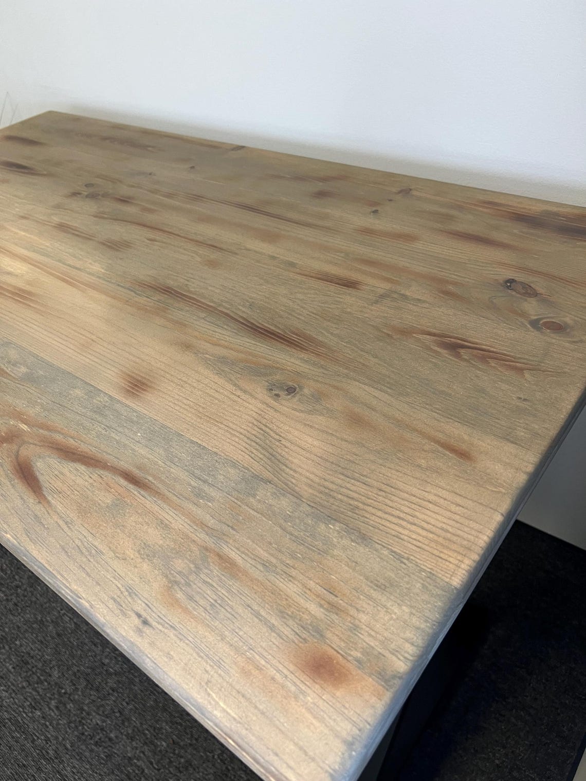 Computer Desk - Farmhouse Style Handmade Solid Pine Wood Desk for Home ...