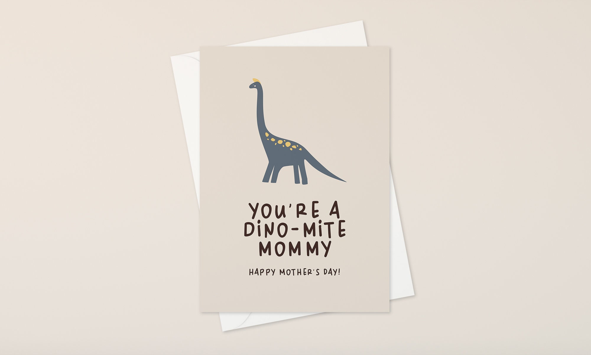 Printable Dinosaur Mother's Day Card, Minimalist Mother's Day Card ...