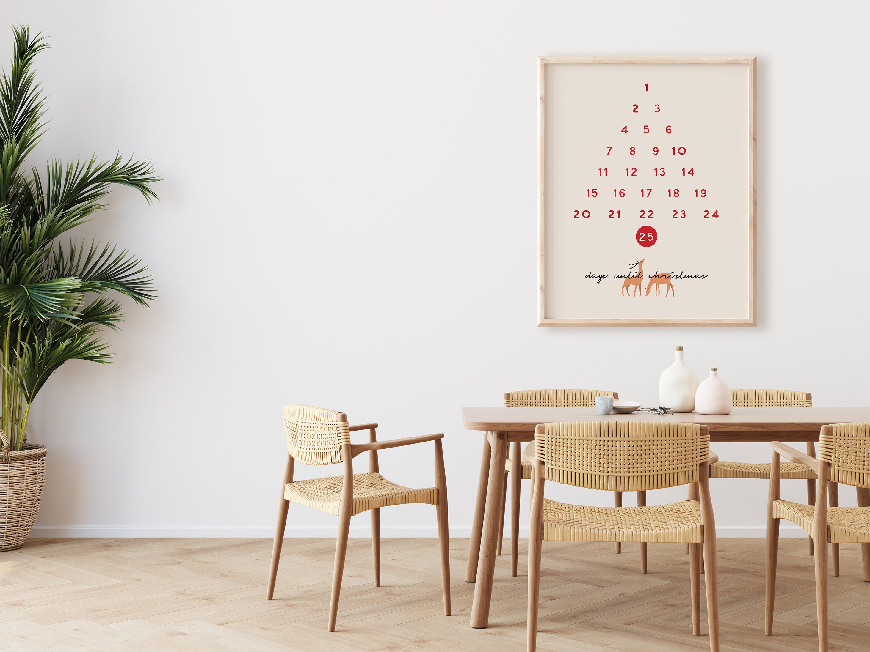 Christmas Countdown Calendar Printable, Advent Calendar Printable ...
