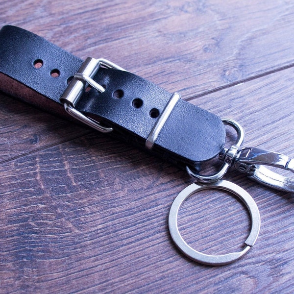 Leather Key Chain - Etsy