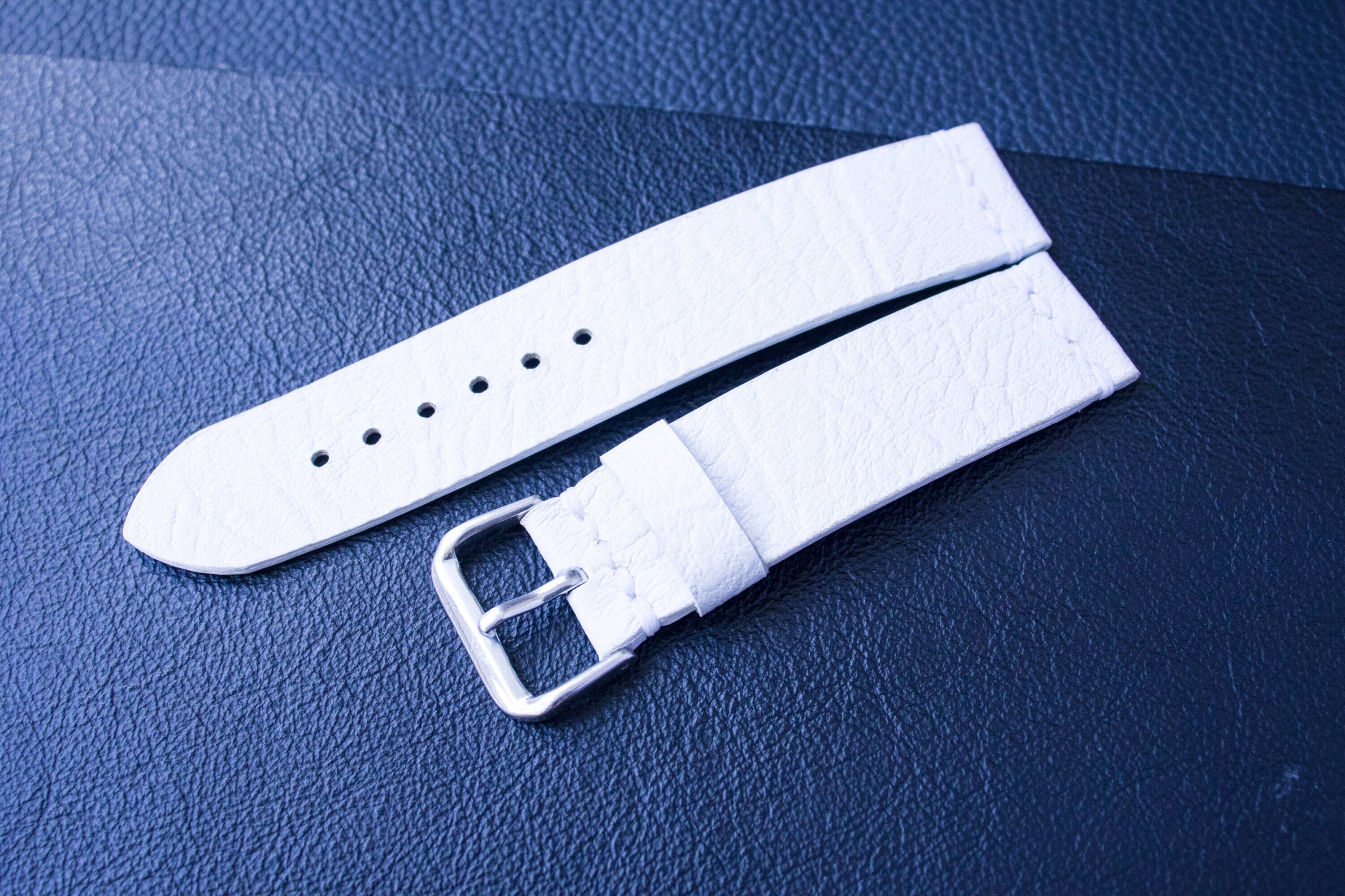 White Leather Watch Strap Handmade Watch Strap Men's Watch Bands Women ...