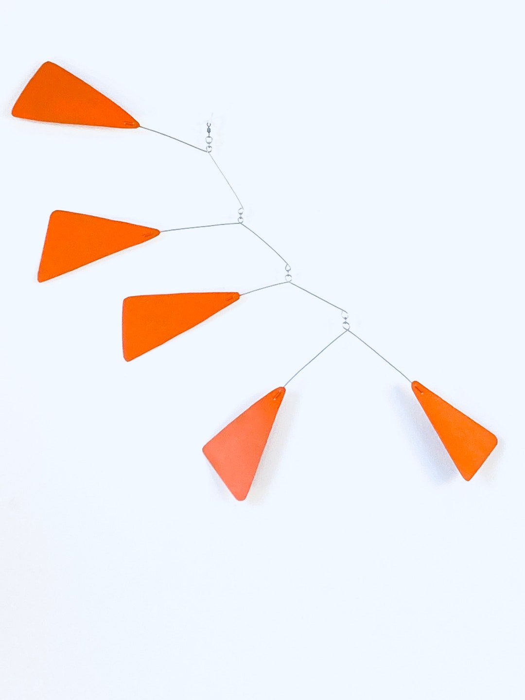 Midcentury Modern Orange Abstract Triangle Mobile, 29 Wide X 23 High - Etsy