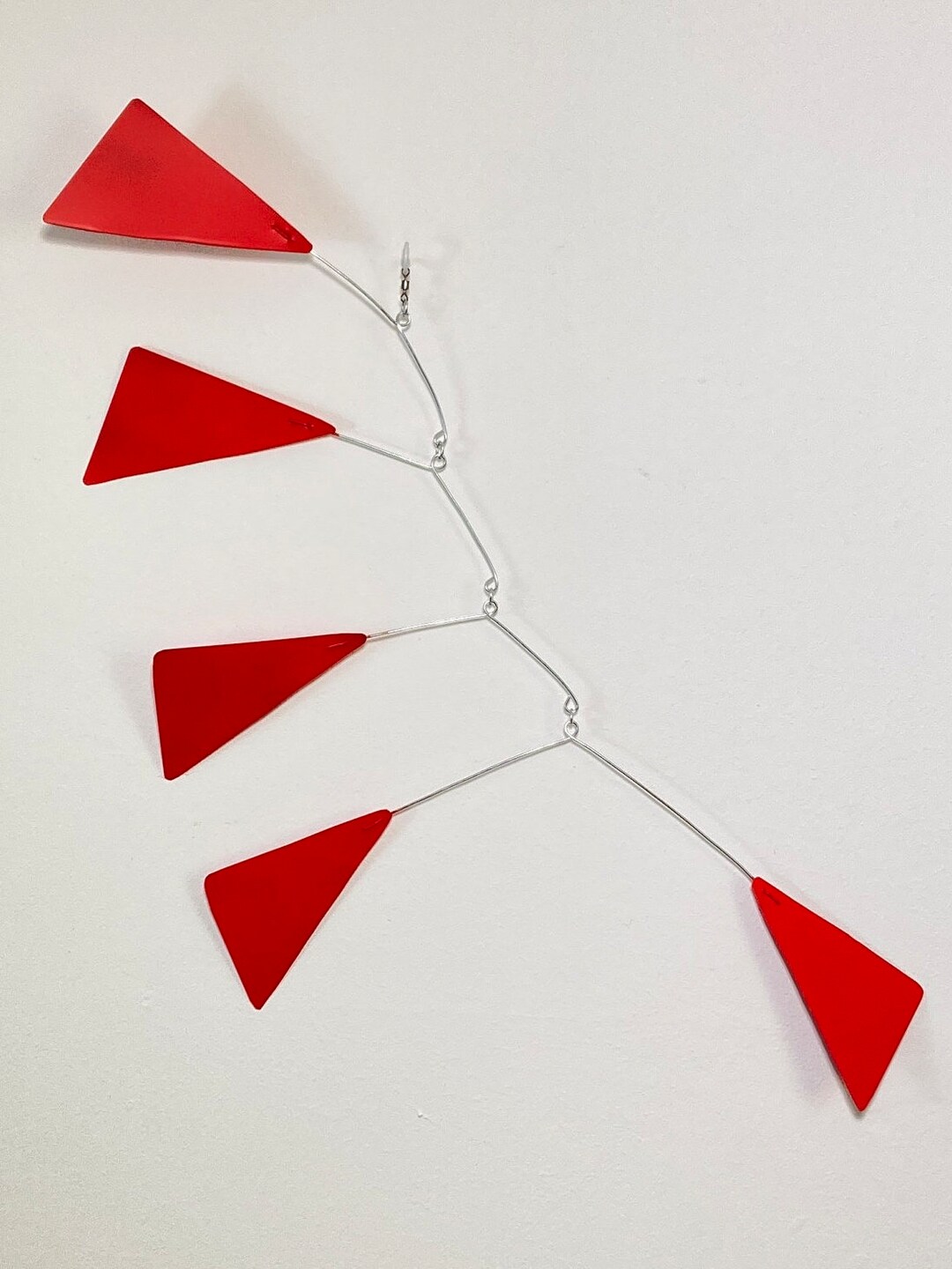 Red Painted Metal Mobile Triangle Shapes, 25 Wide X 18 High - Etsy