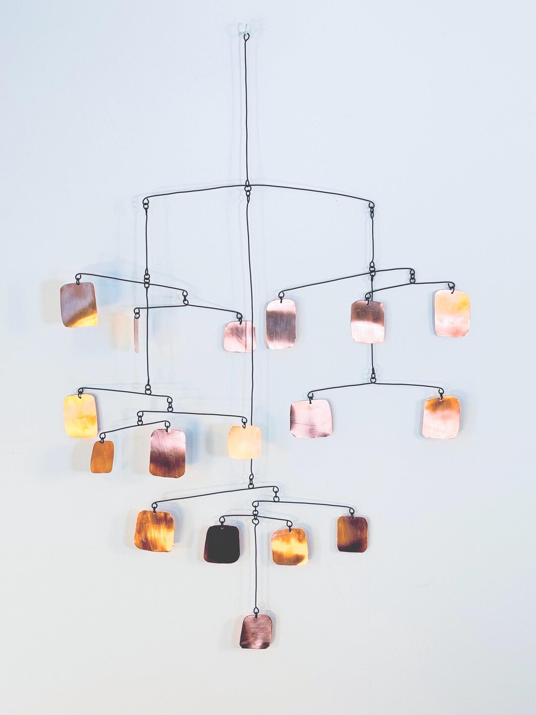 Classic Copper Rectangles on Black Wire, 23” Wide X 33” High - Etsy