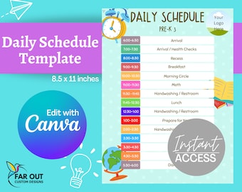 Daily Class Template - Etsy