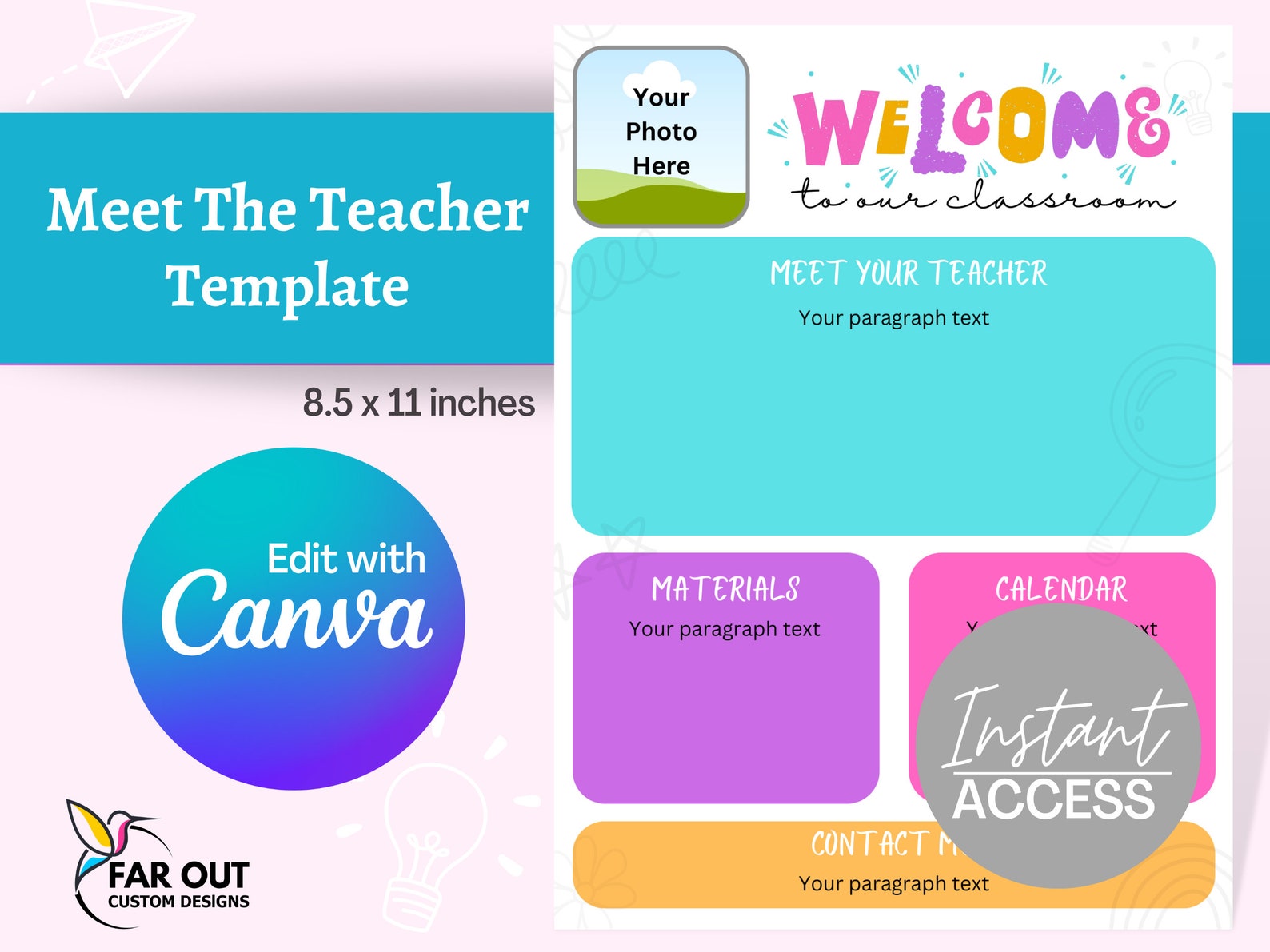 Meet the Teacher - Canva Template - Etsy