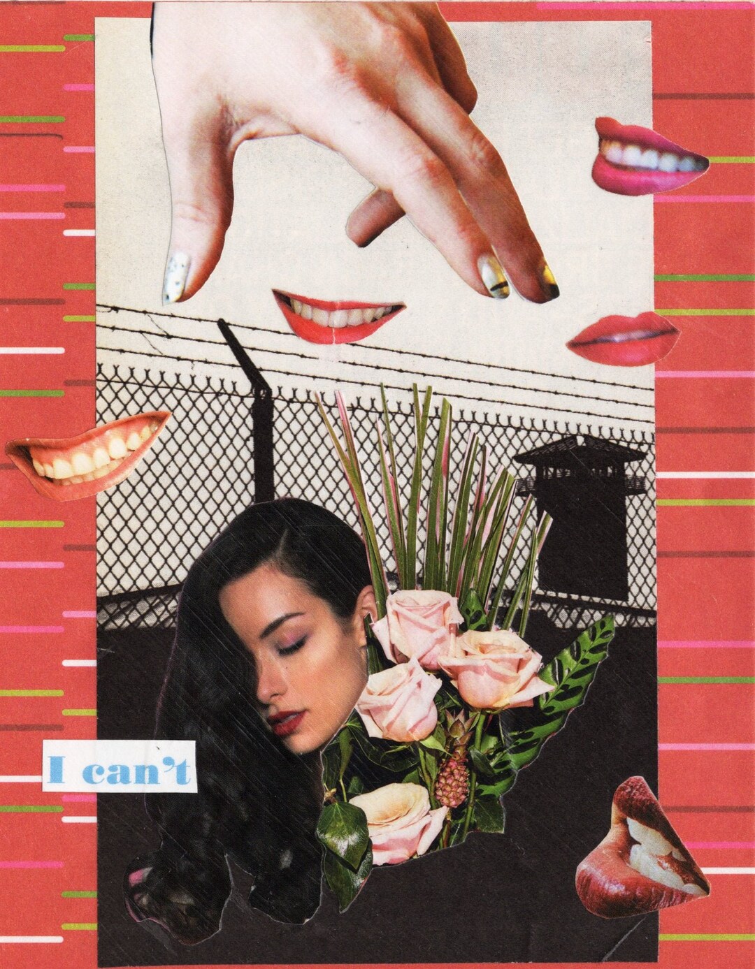 Smile Collage Art Print - Etsy