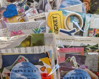 DIY Mini Collage and Tiny Zine Kits | Paper Cutouts | Junk Journal Kit ...