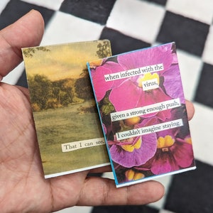 Mini Minizine 2-pack 3x2 collaged Poetry Zines, Cute Minizine ...