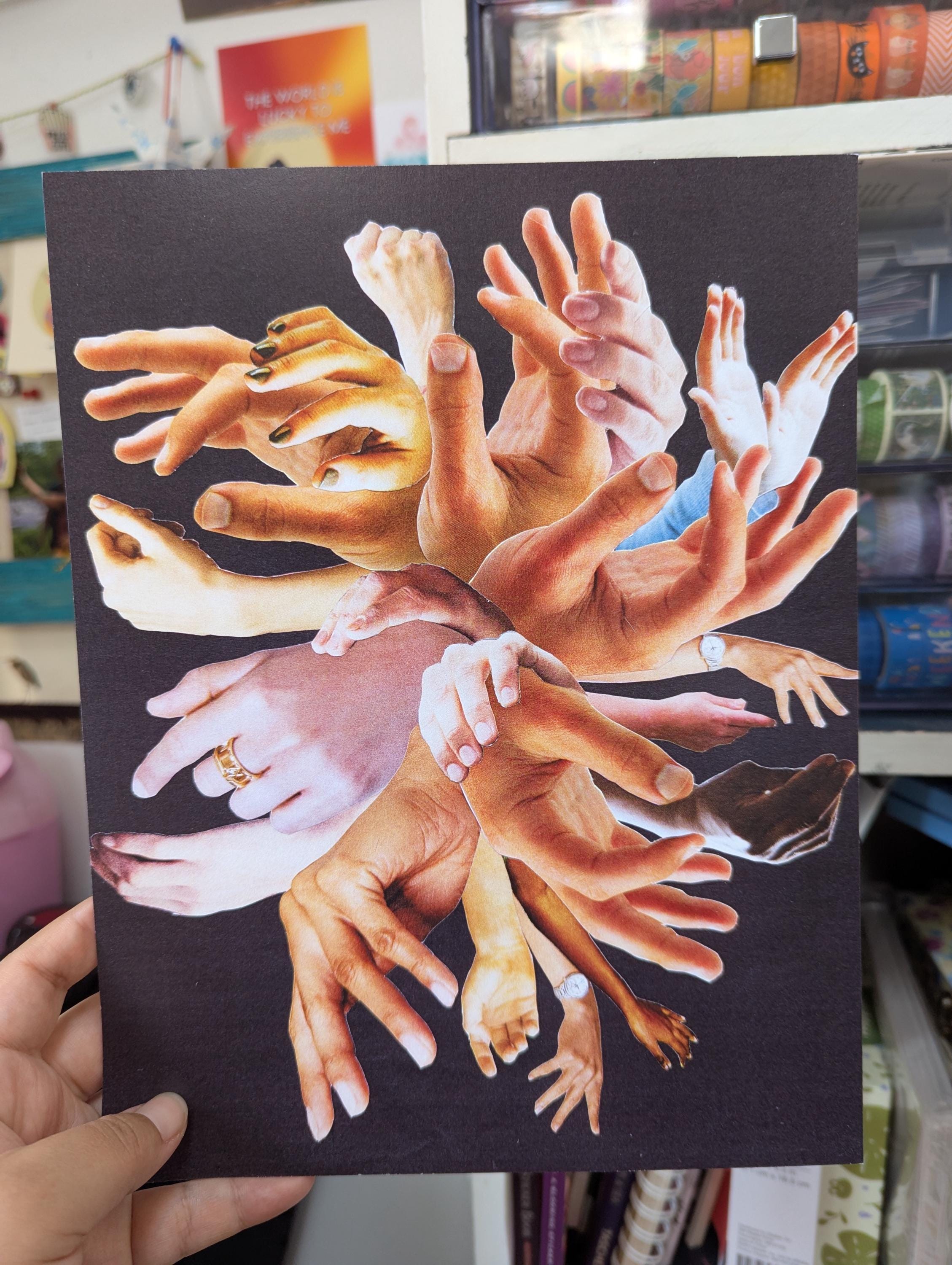 Hands on Hands Collage Art Print - Etsy