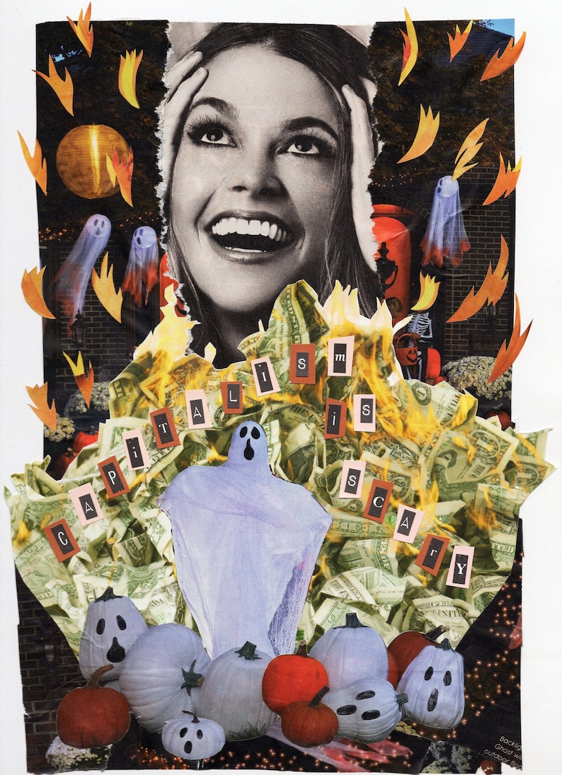 Capitalism is Scary Collage Art Print - Etsy