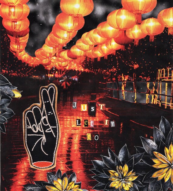 Let It Go Collage Art Print | Etsy