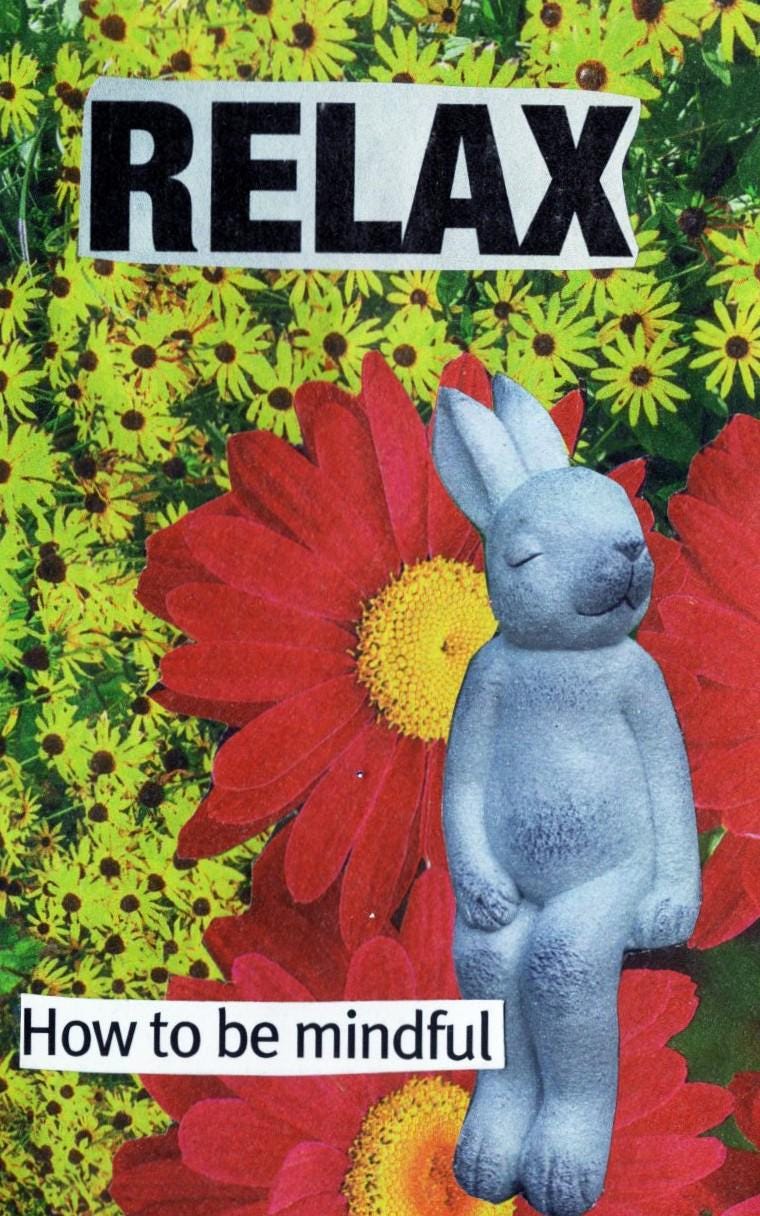 RELAX Minizine: Handmade Collage Art, Cut up Poem - Etsy