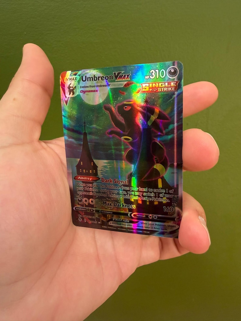 Umbreon VMAX Moonlight Card – Full Art Holo Display Proxy - Etsy