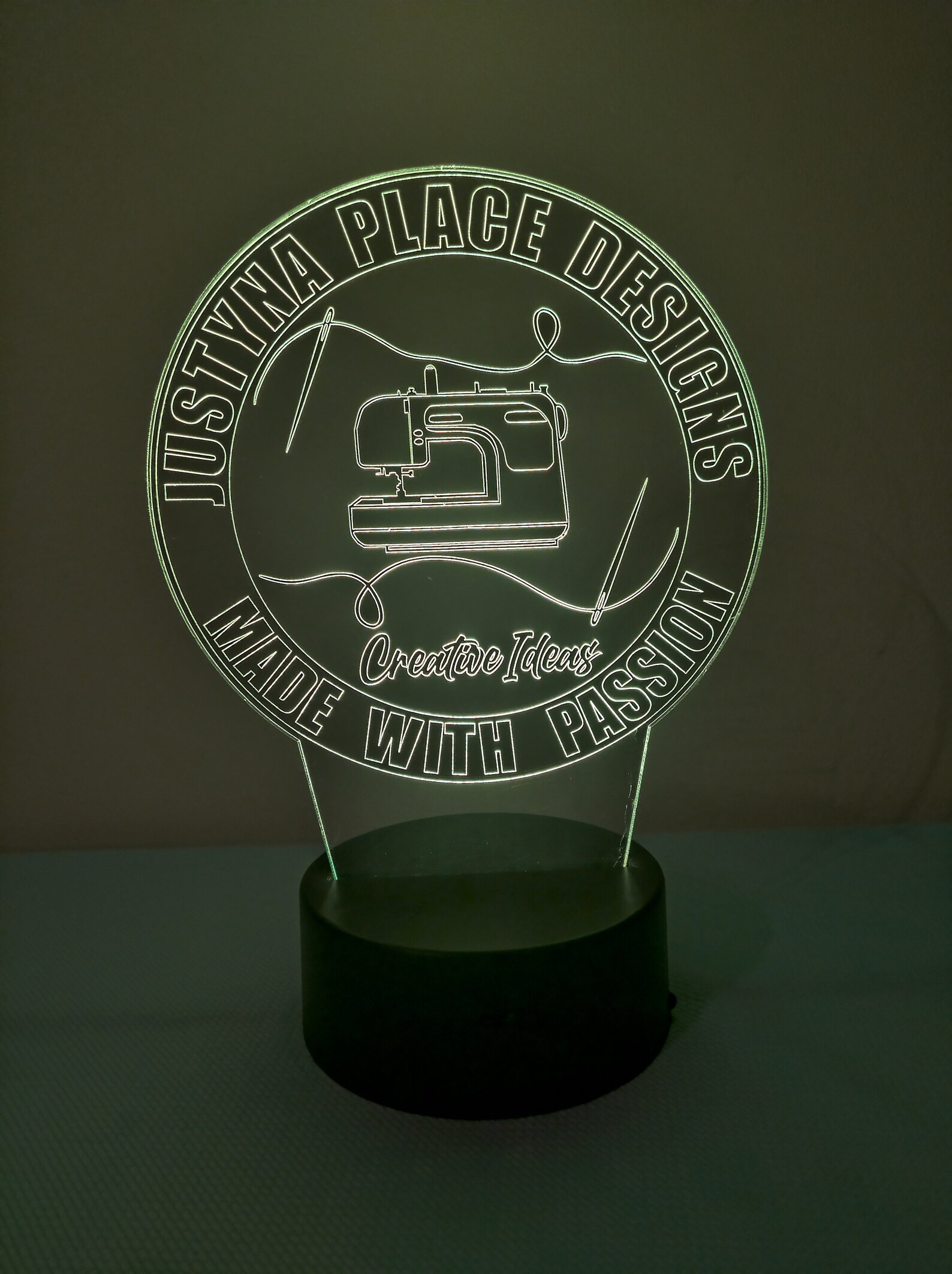 Led Personalised Lamp Logo - Etsy