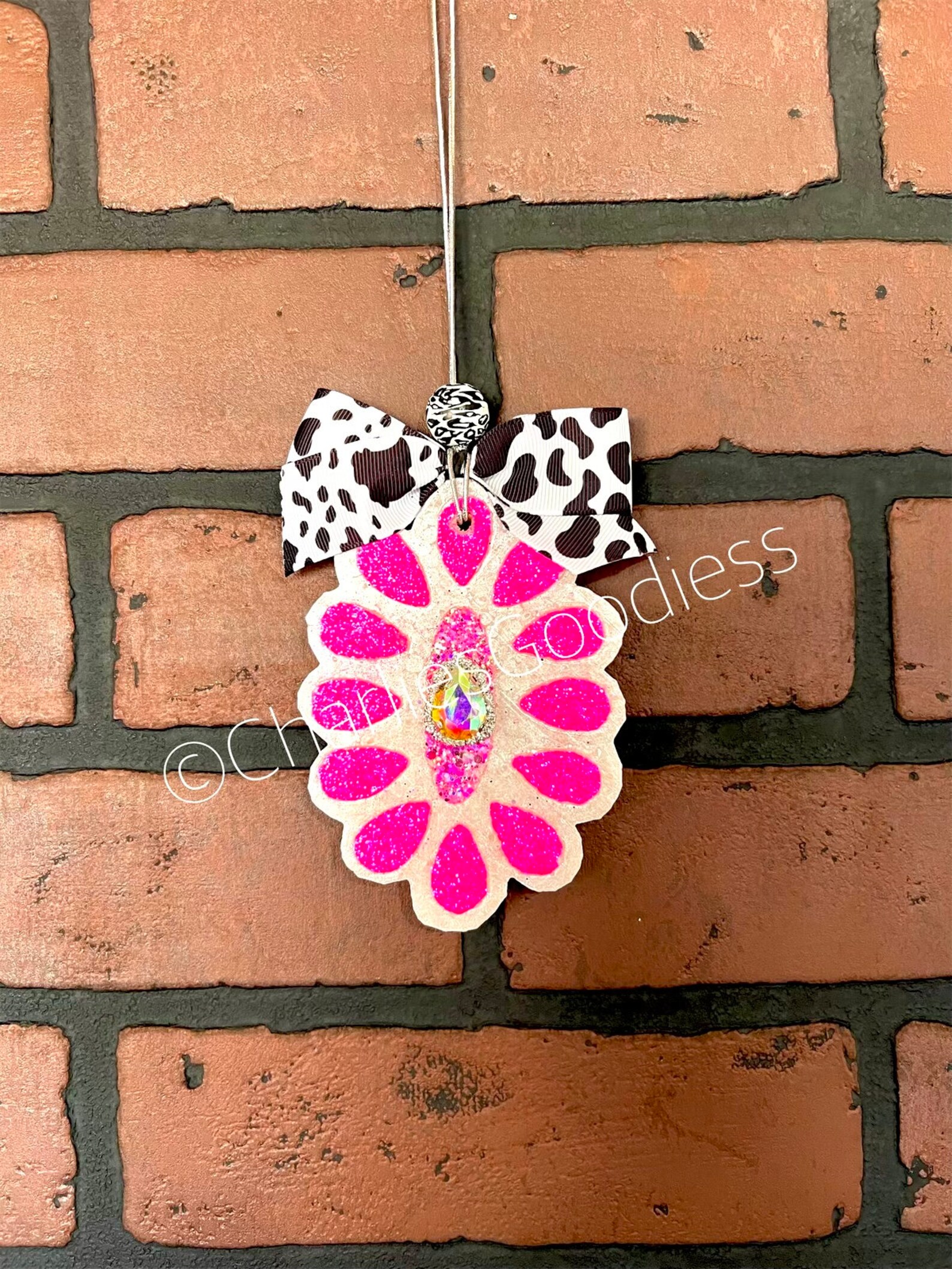 Hot Pink Squash Blossom With Gem Freshie - Etsy