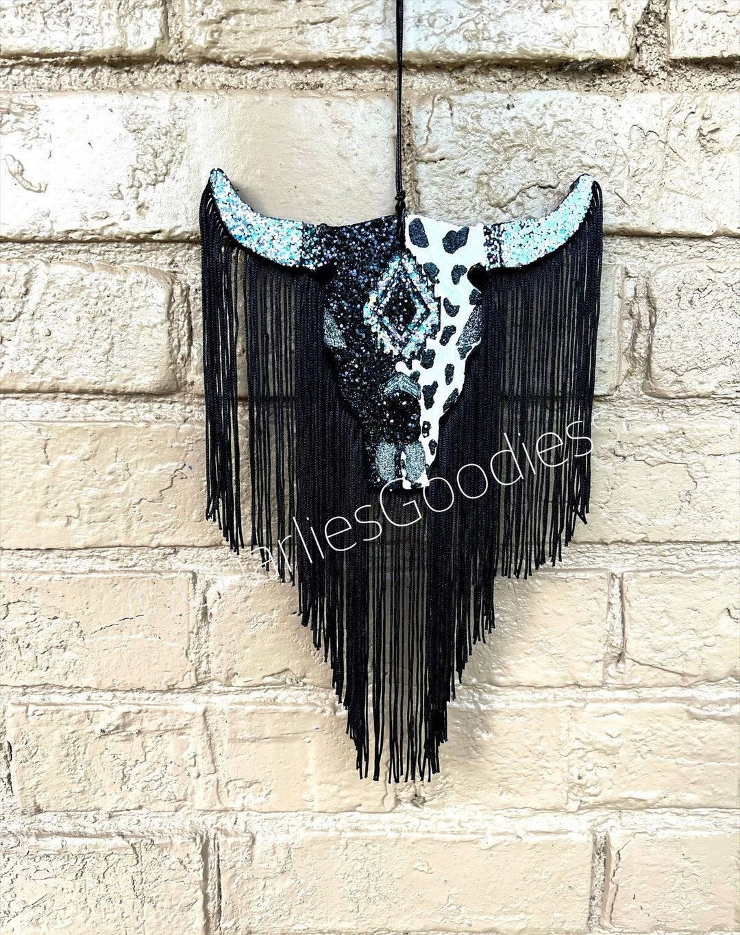 Glitter Black Cow Print Aztec Bull Freshie - Etsy