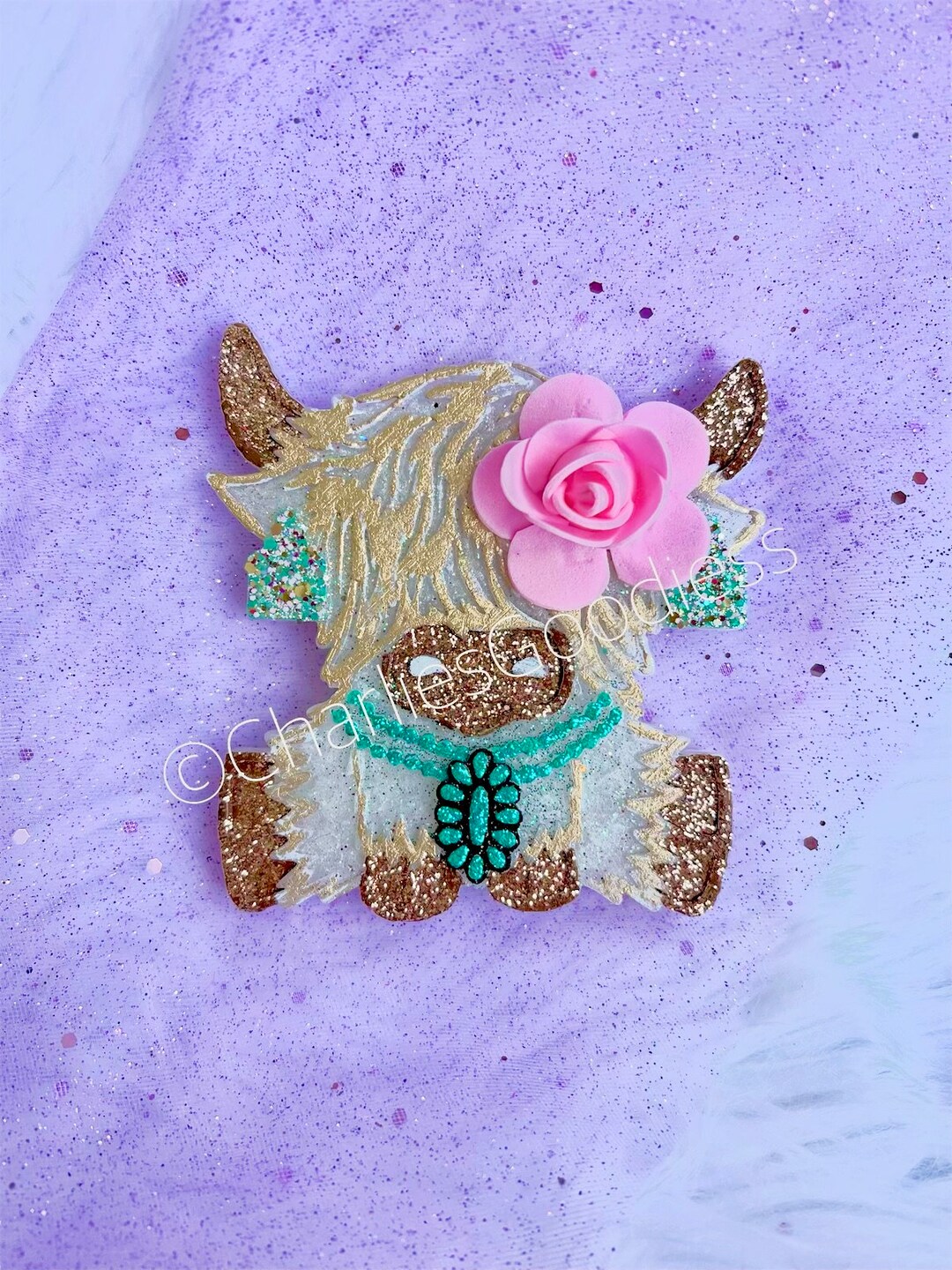 Diva Highlander Cow Freshie - Etsy