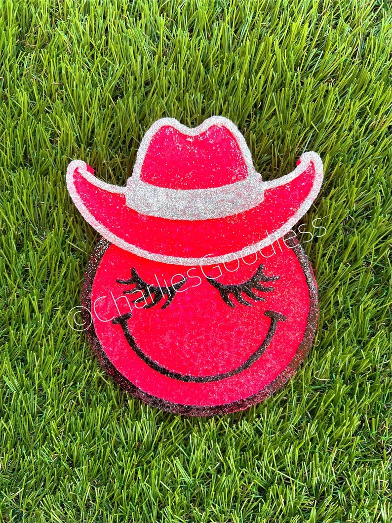 Cowgirl Smiley Face Freshie - Etsy