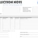 A4/letter - Printable and Editable Collection Note/slip Template in ...