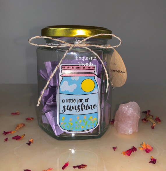Self-love Affirmations Jar Rose Quartz Crystal Included - Etsy