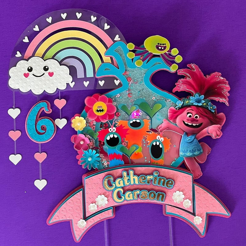 Trolls Cake Toppers - Etsy