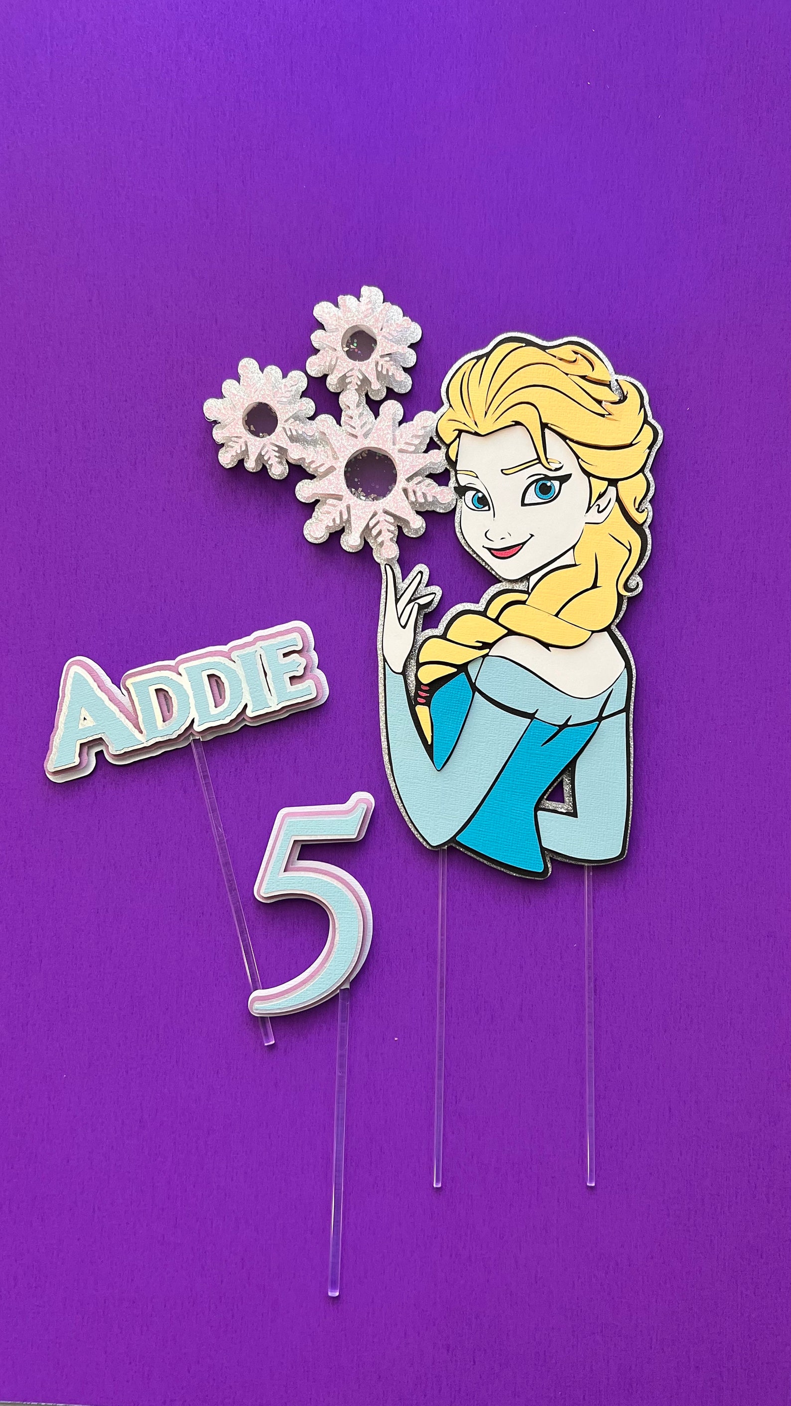 Personalized Elsa Cake Topper, Frozen Birthday Decoration by ...