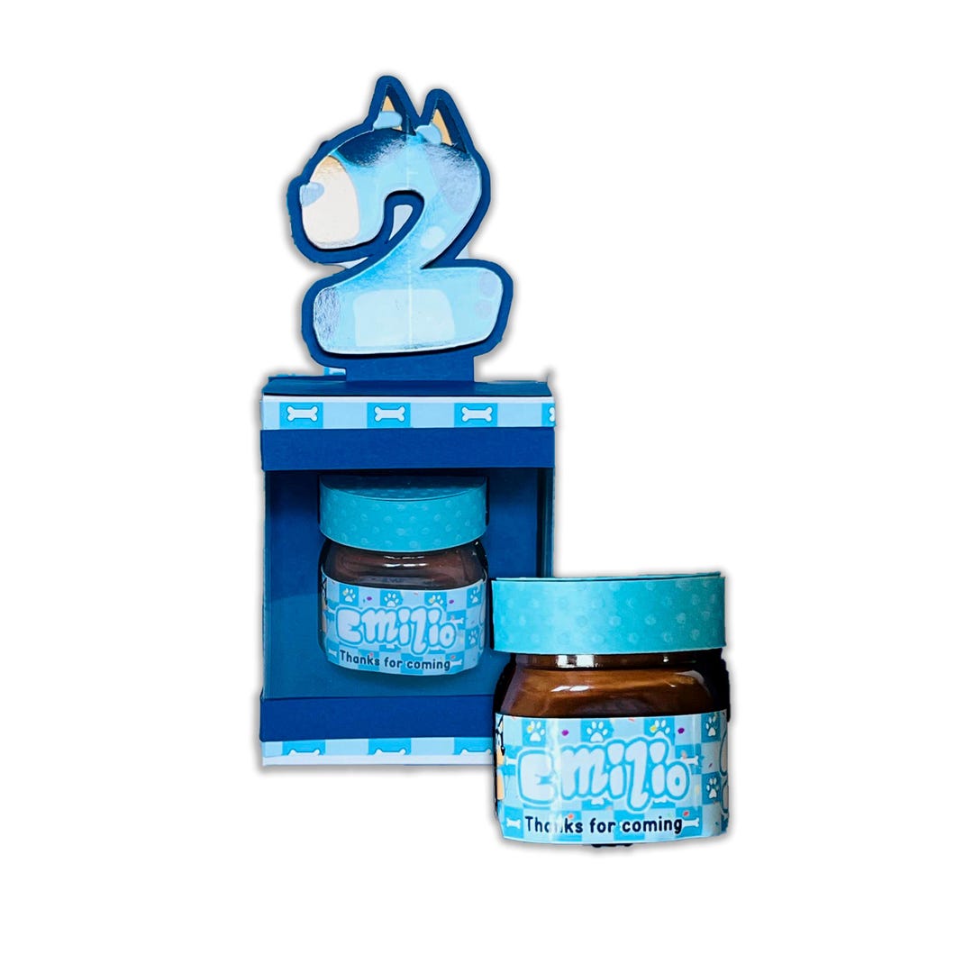 Nutella Box, Mini Nutella Decorated, Bluey Party Favors, Birthday Candy ...