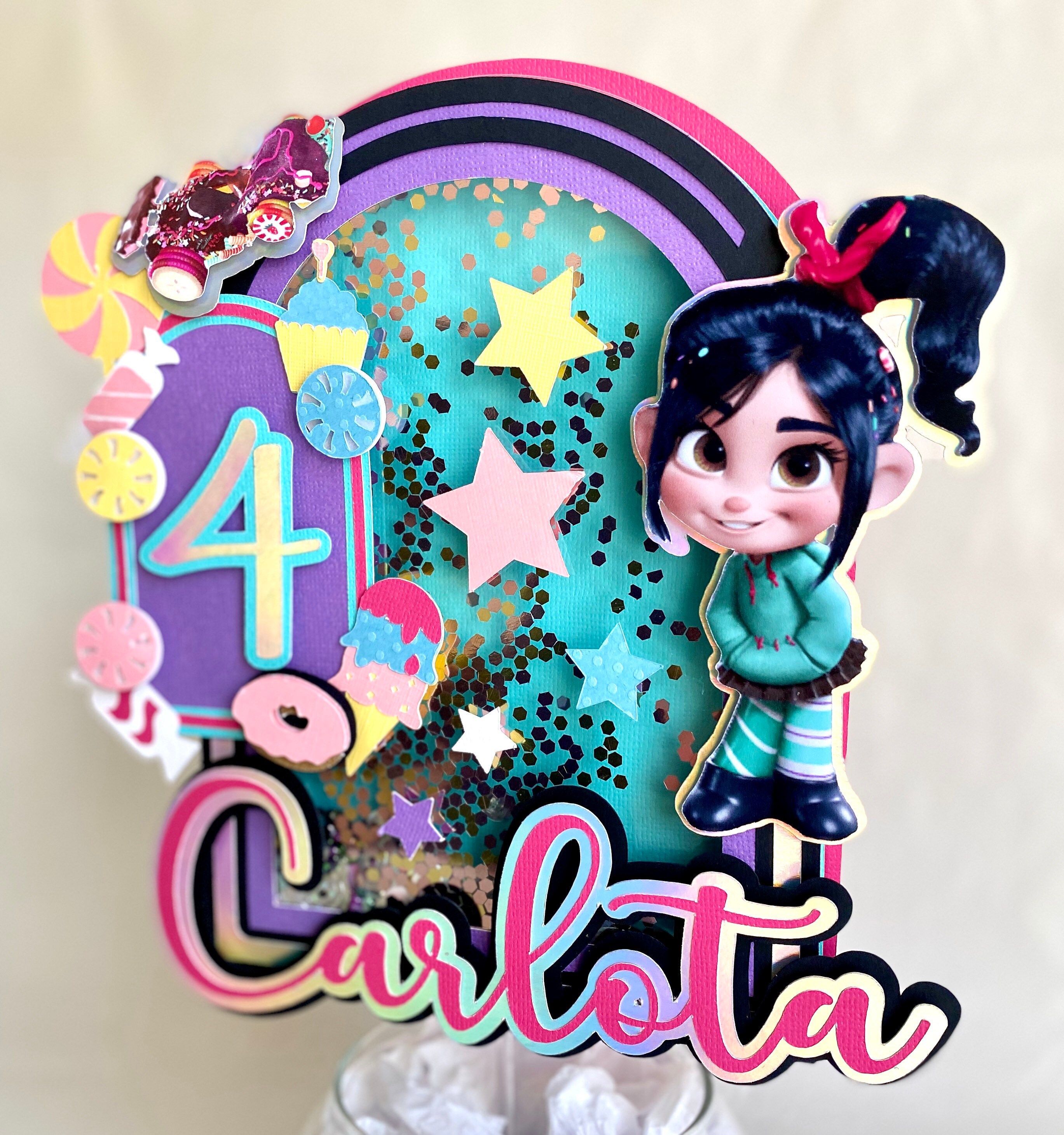 Vanellope Cake Topper Vanellope Party Supplies Cake Decoration Birthday ...