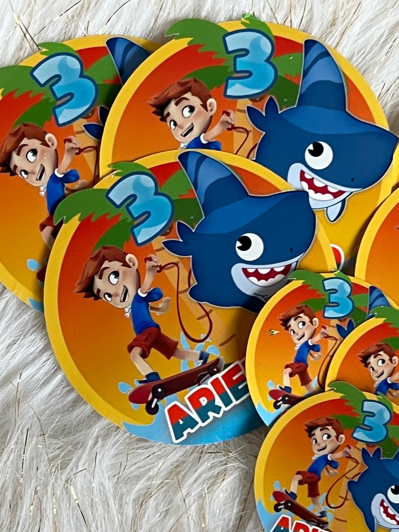 Sharkdog Custom Sticker Label for Plates and Cups Custom Vinyl Stickers ...