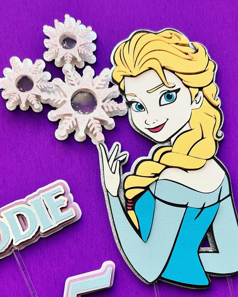 Personalized Elsa Cake Topper, Frozen Birthday Decoration by ...