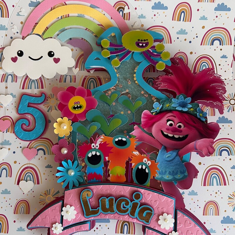 Trolls Cake Toppers - Etsy