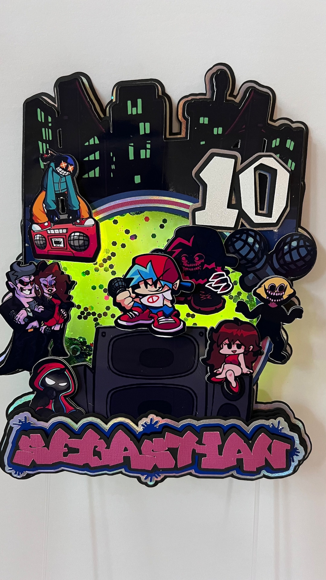 Friday Night Funky Cake Topper, FNF Cake Decoration by PAPERCRAFTSIDEAS ...