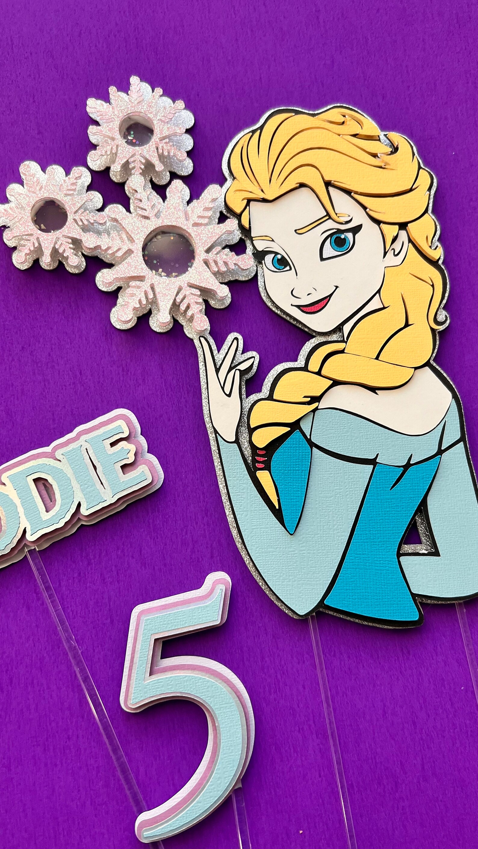 Personalized Elsa Cake Topper, Frozen Birthday Decoration by ...