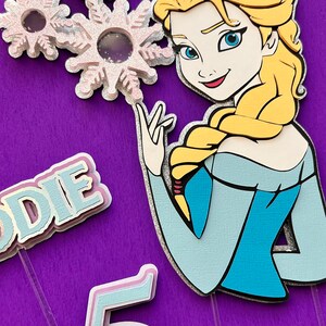 Personalized Elsa Cake Topper, Frozen Birthday Decoration by ...