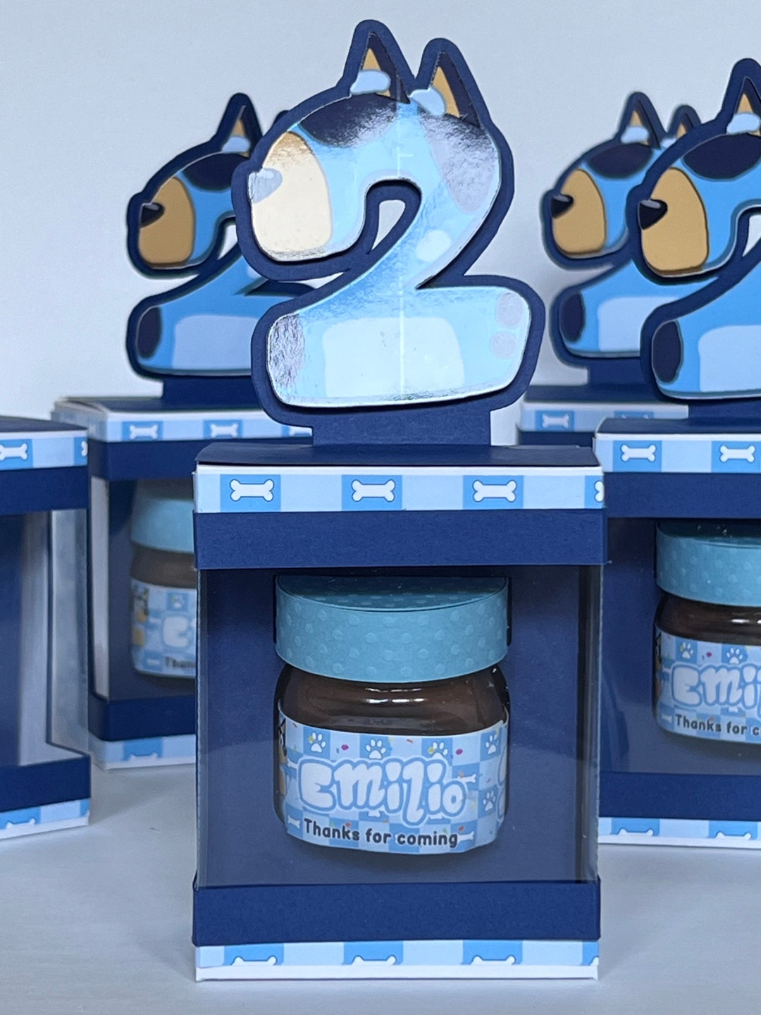 Nutella Box, Bluey Nutella Decorated, Bluey Party Favors by ...