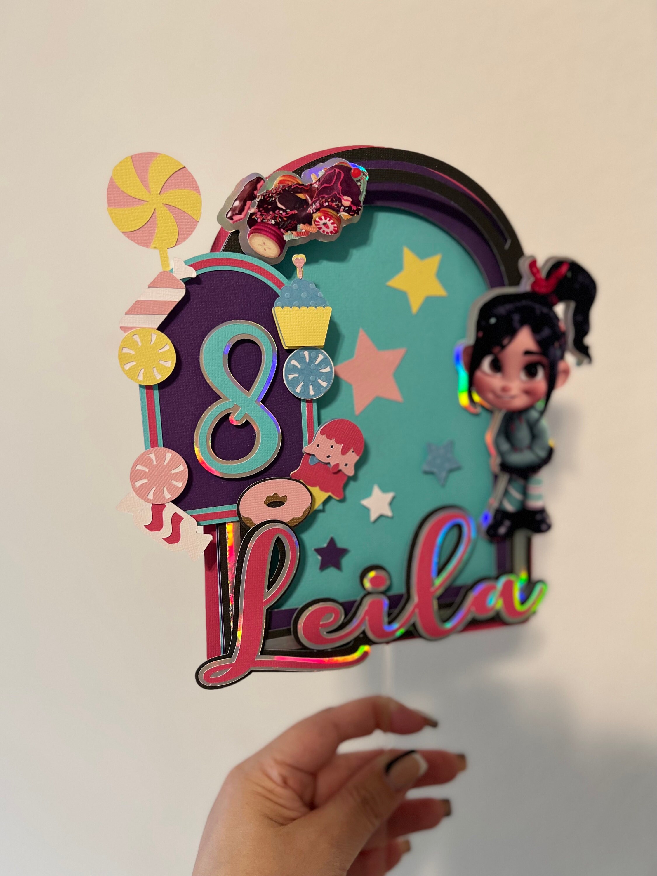 Vanellope Cake Topper, Wreck-it Ralph Birthday Decoration, Disney ...