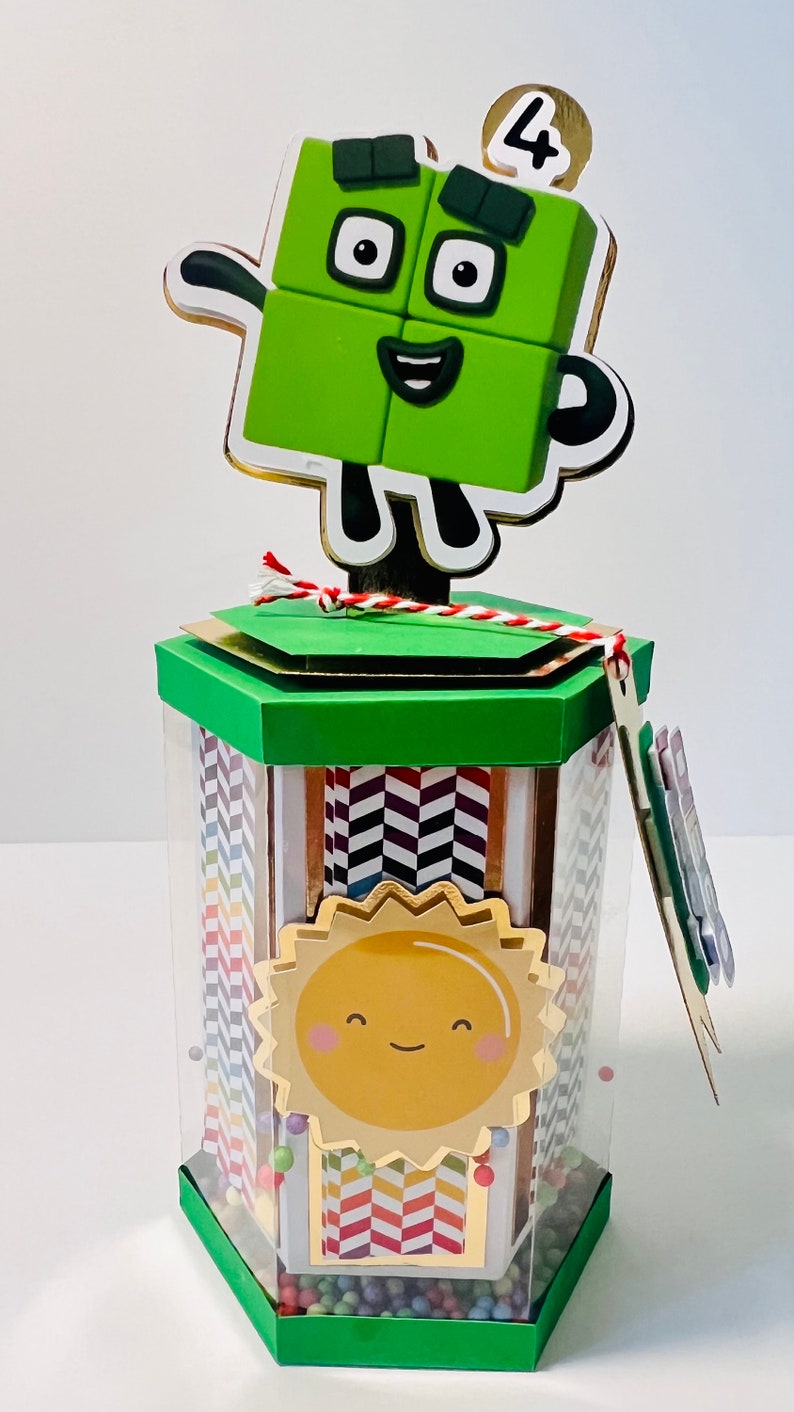 Numberblocks Clear Favor Box, Hexagon Favor Box, Personalized ...