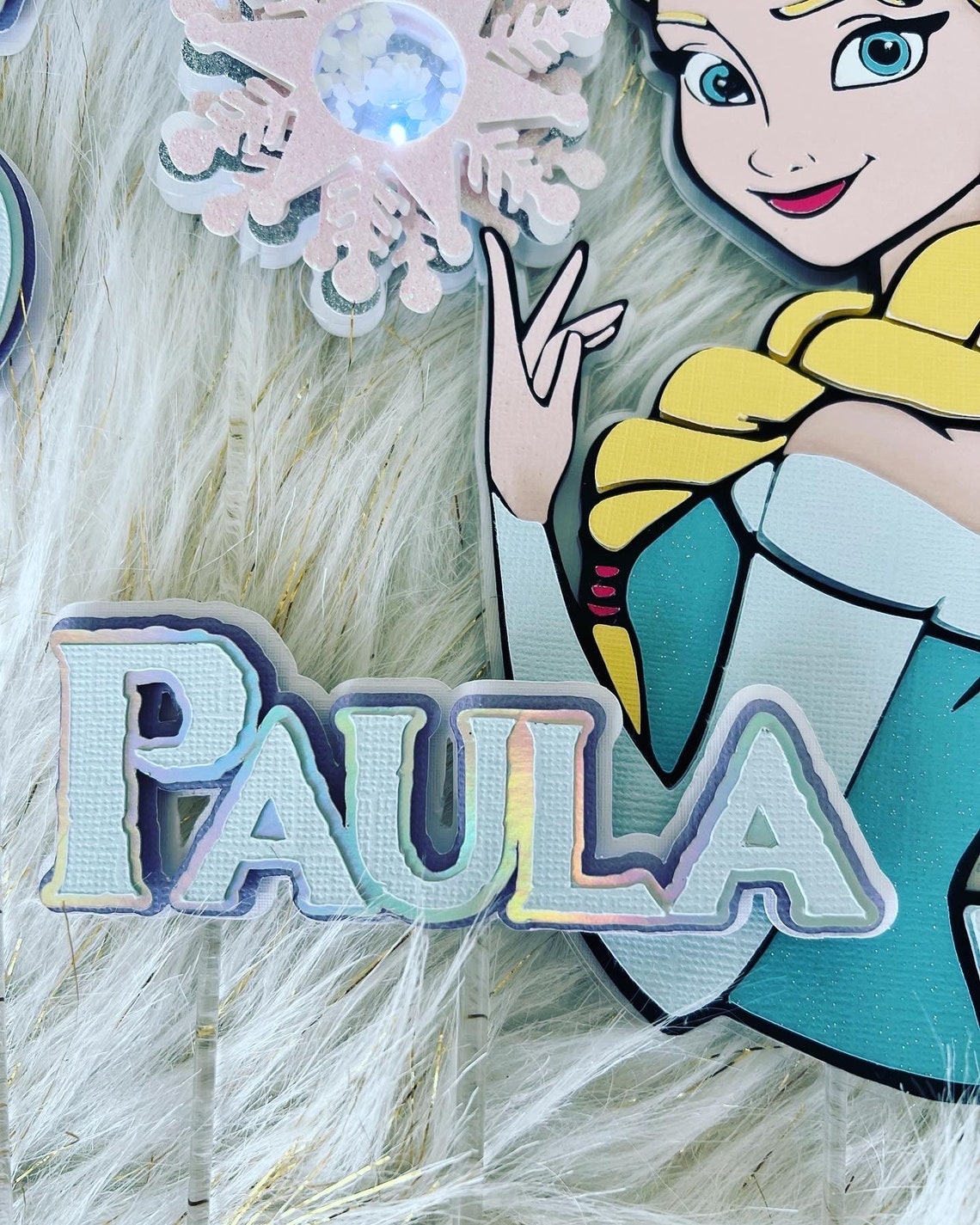 Personalized Elsa Cake Topper, Frozen Birthday Decoration by ...