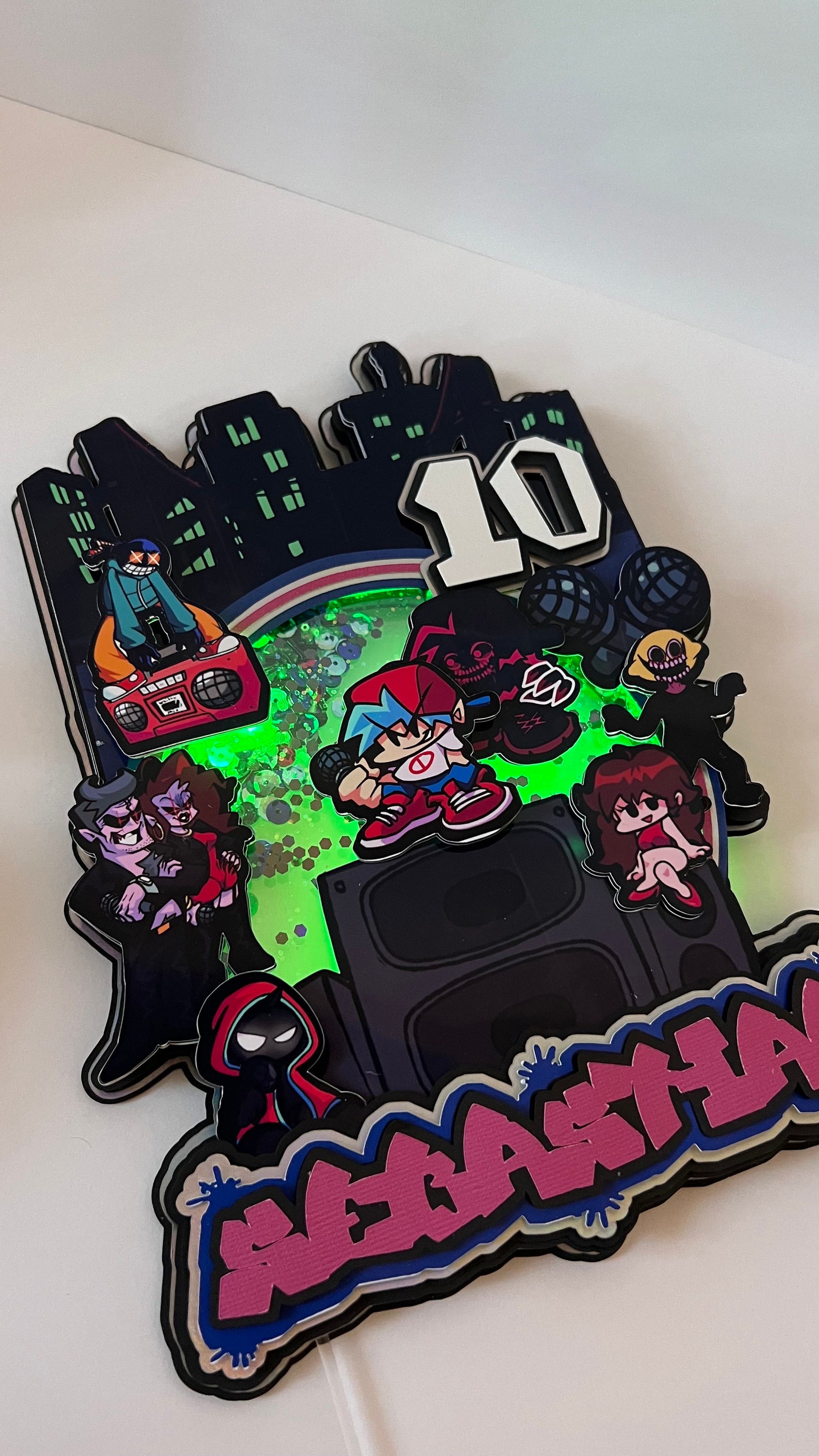 Friday Night Funkin Birthday Cake Topper, FNF Theme Party Supplies by ...