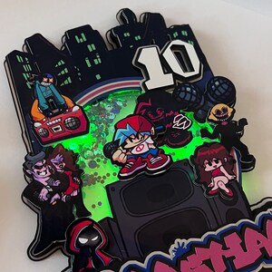 Friday Night Funkin Birthday Cake Topper, FNF Theme Party Supplies by ...