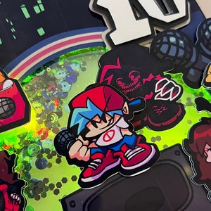 Friday Night Funkin Birthday Cake Topper, FNF Theme Party Supplies by ...