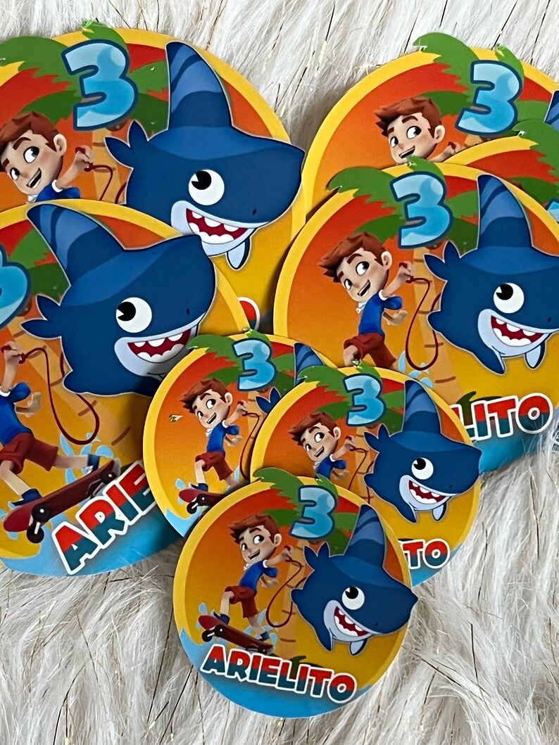 Sharkdog Custom Sticker Label for Plates and Cups Custom Vinyl Stickers ...