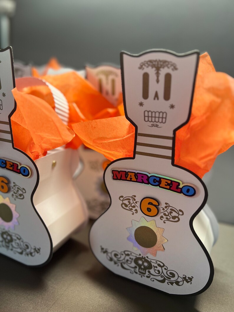 Personalized Coco Favor Box Custom Guitar Party Boxes, Coco Movie Theme ...