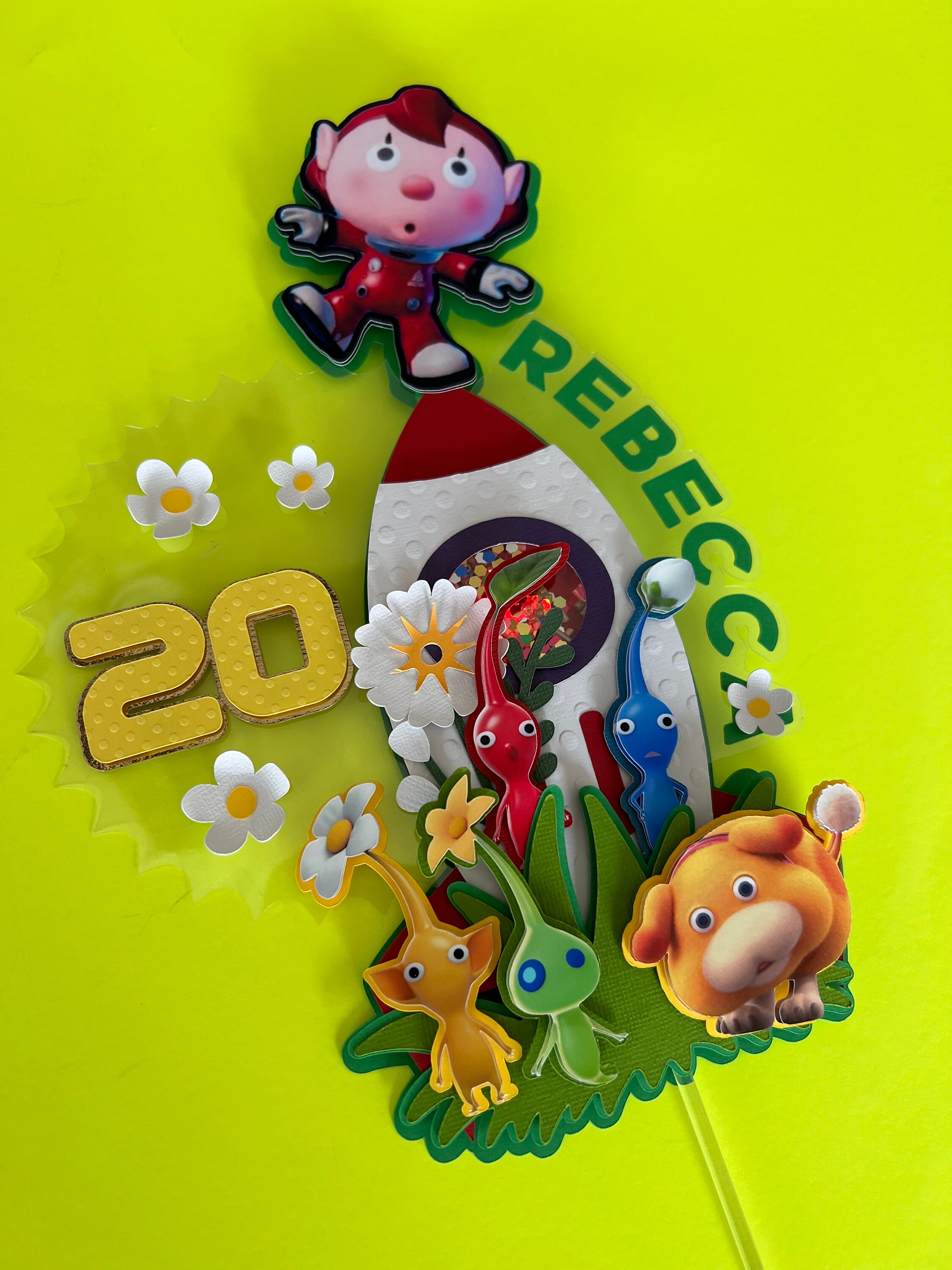 Pikmin Topper Birthday Party Decoration by PAPERCRAFTSIDEAS ...