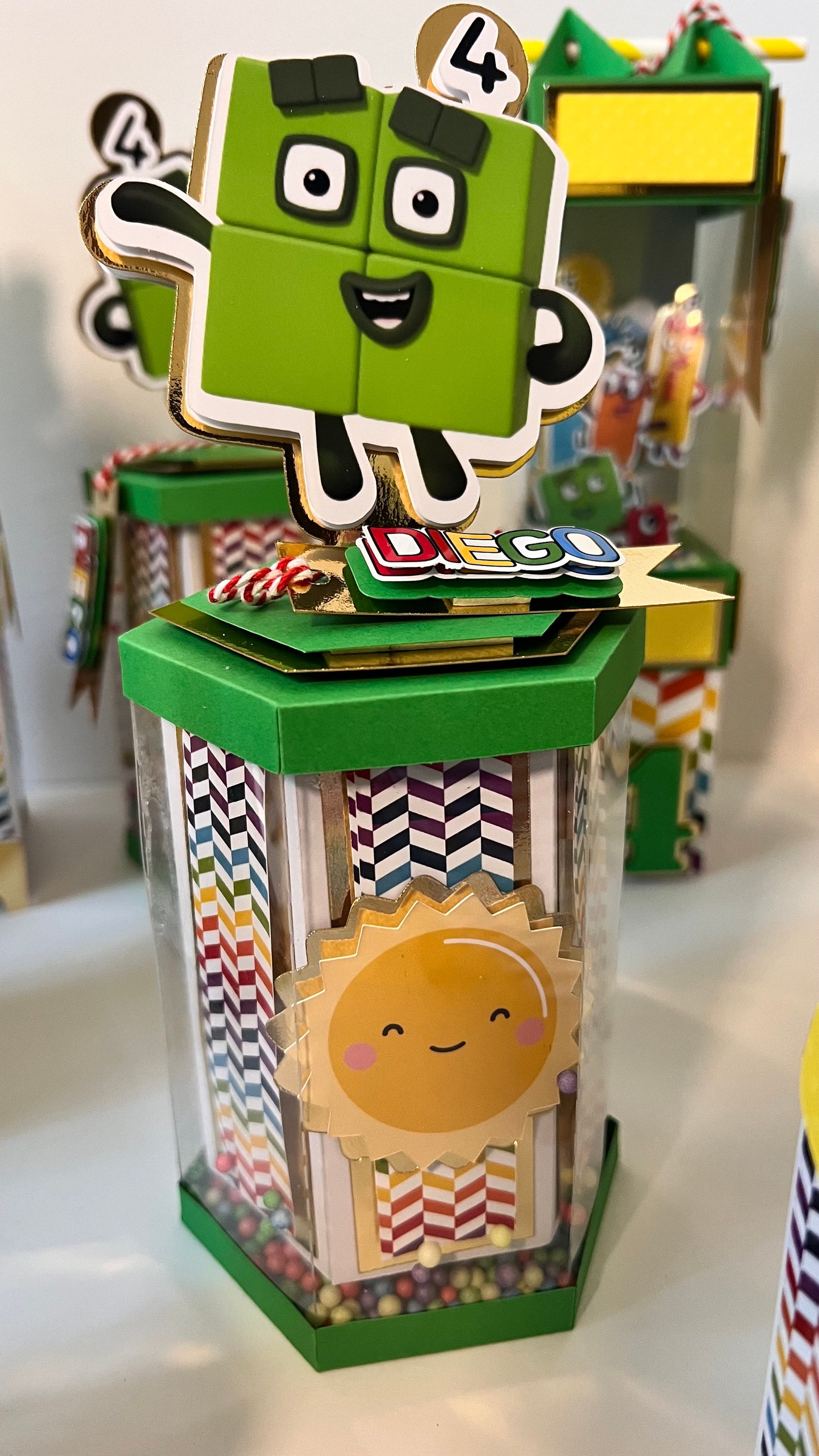 Numberblocks Clear Favor Box, Hexagon Favor Box, Personalized ...