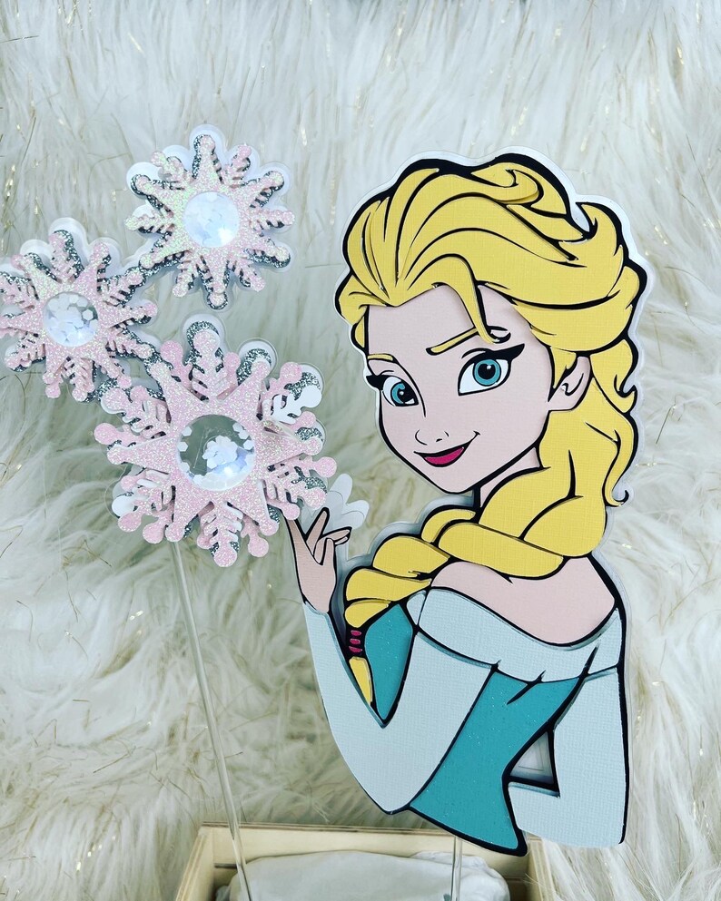 Custom Frozen Cake Topper Frozen Party Supplies Personalized Frozen Cake Decoration Frozen