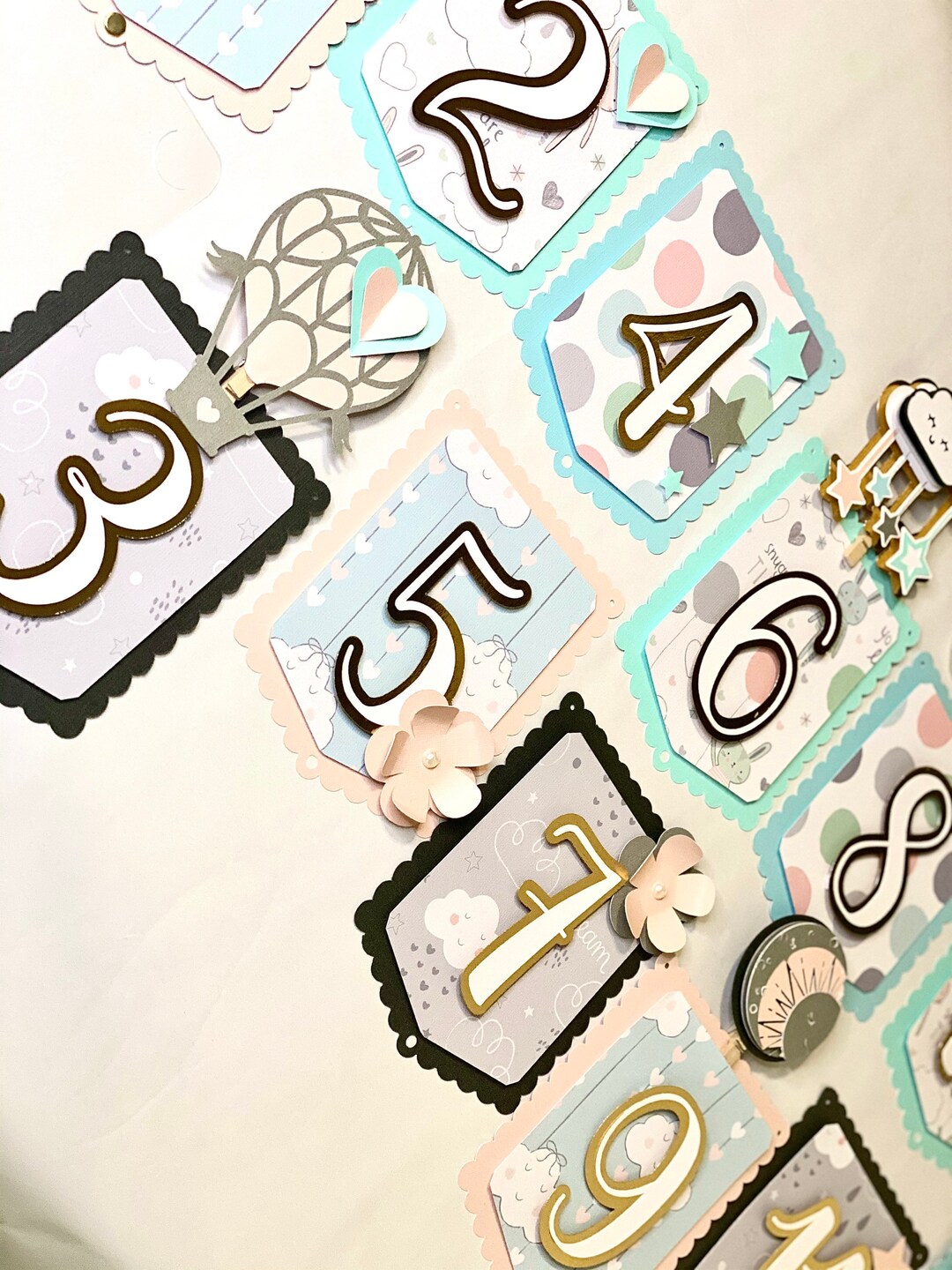 Baby Milestones Photo Banner Newborn Photo Prop First Year Baby ...