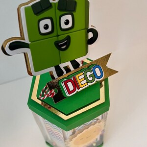 Numberblocks Clear Favor Box, Hexagon Favor Box, Personalized ...